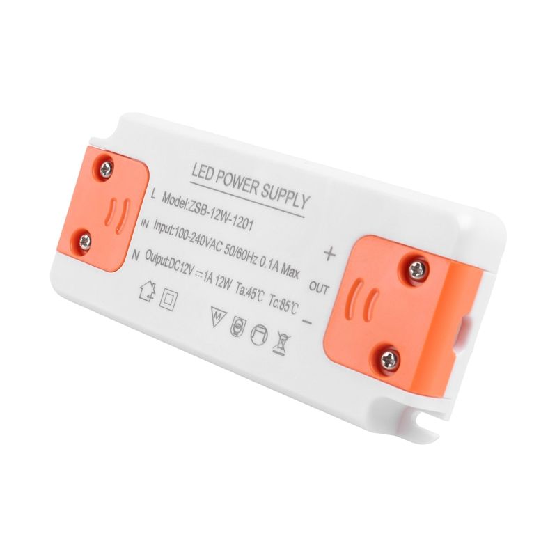 DC 12V LED драйвер. Тонкий, стабилизированный источник питания / вход: 185-260 В, 12 Вт; подходит для разных светодиодных ламп