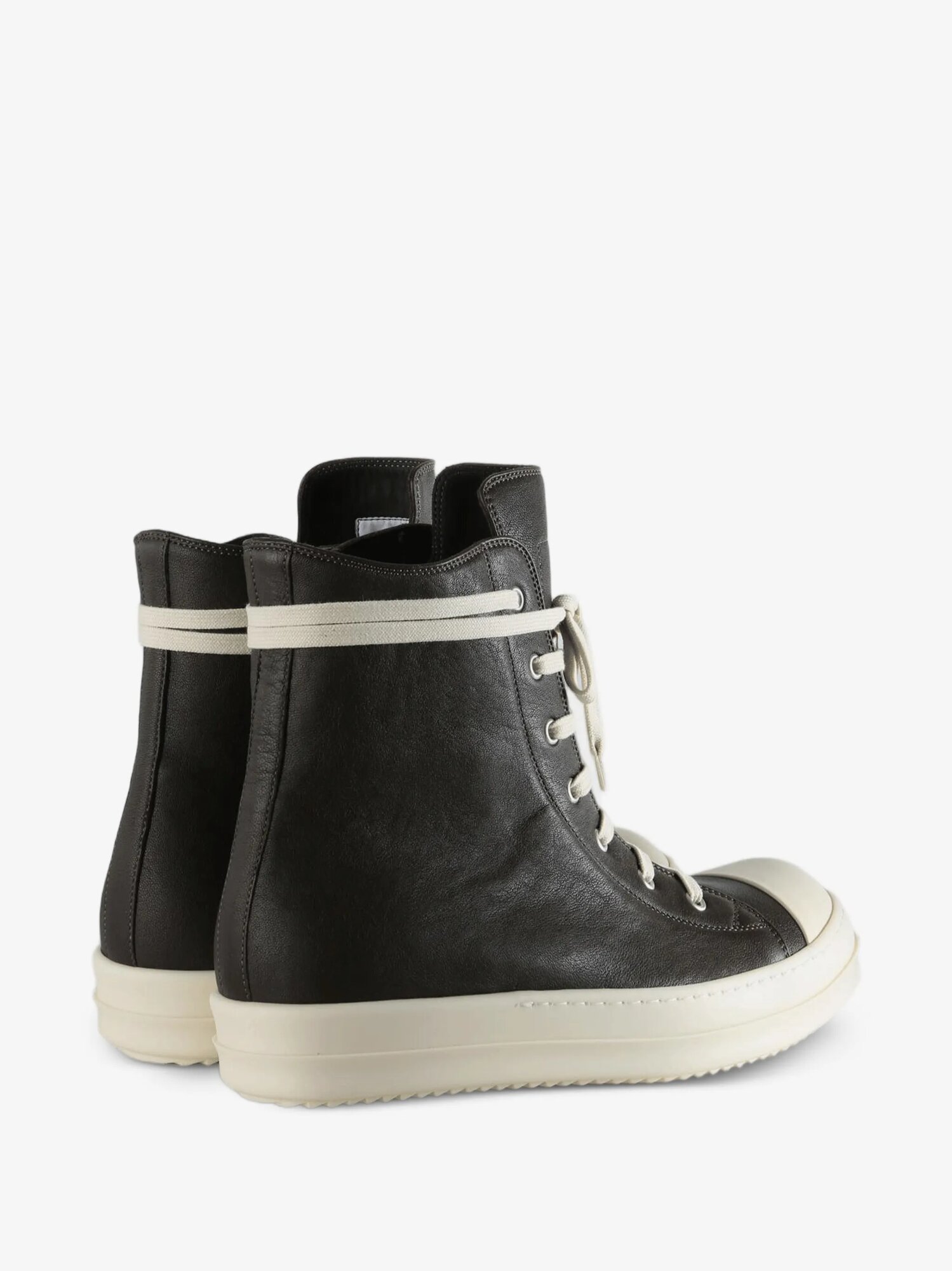 Кроссовки Rick Owens High-top leather sneakers, размер 45, черный — фото 1