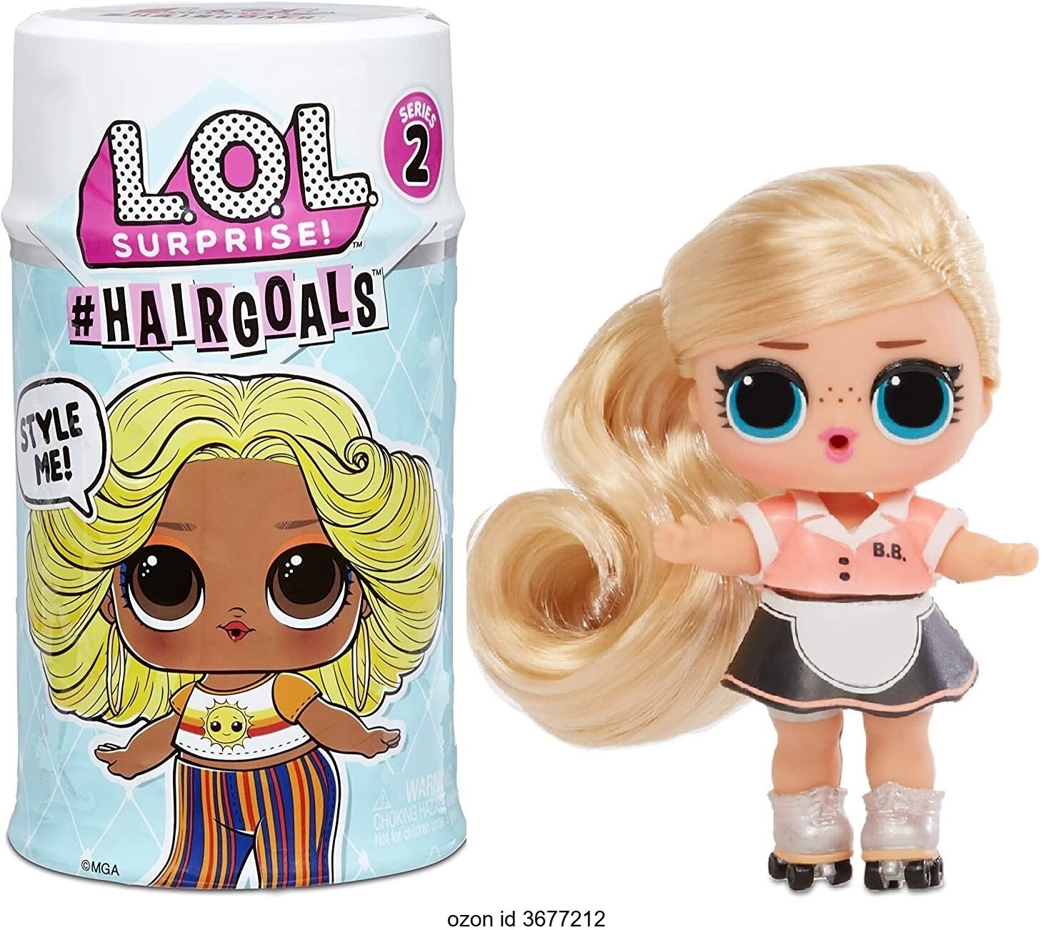 L.O.L. Surprise! Кукла LOL Hairgoals series 2.0. Кукла ЛОЛ Сюрприз Хейргоалс 2.0 с настоящими волосами