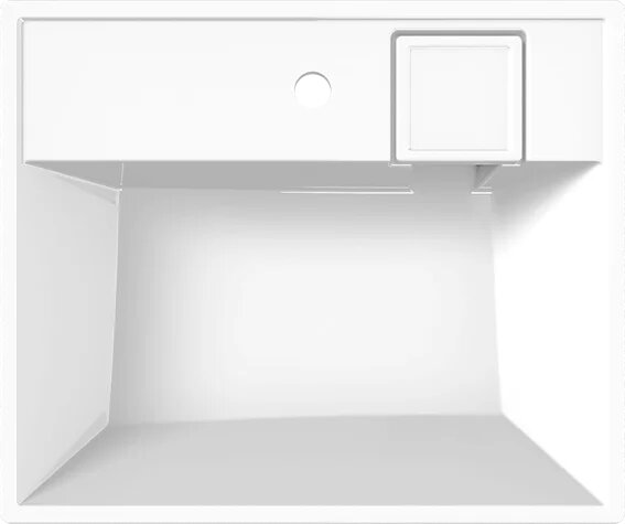 Раковина над стиральной машиной Paola Juno 60x50 на кронштейне, белая, глянцевая, раковина для ванной из литьевого мрамора, прямоугольная