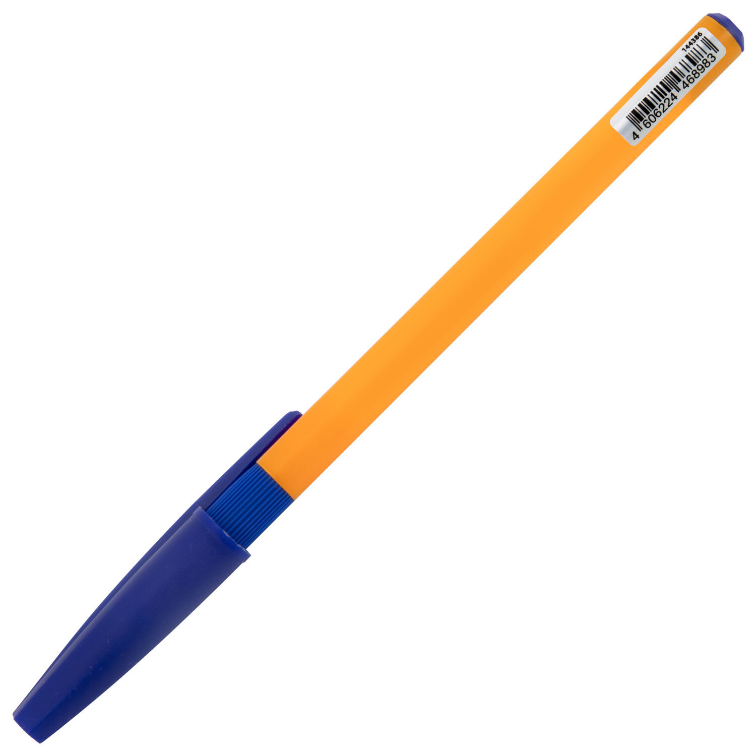 Упаковка 100 шт. Ручка шариковая с грипом BRAUBERG "i-STICK POINT ORANGE", синяя, пишущий узел 0,7 мм, линия письма 0,35 мм, 144386