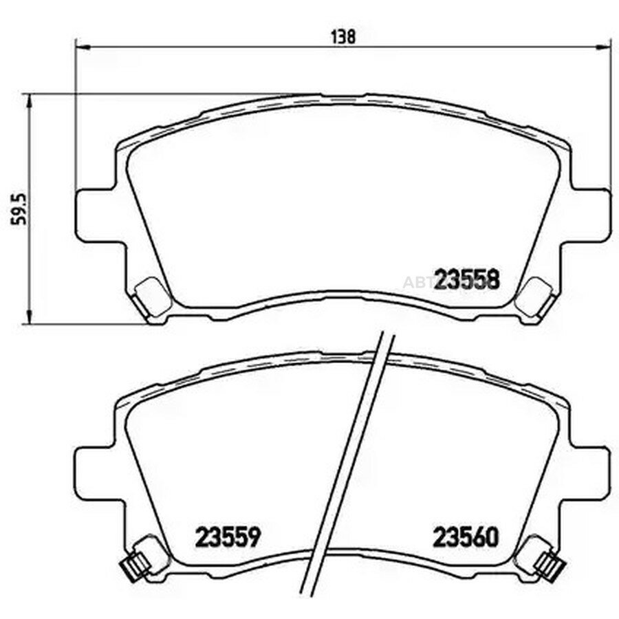 Колодки тормозные дисковые BREMBO P78010