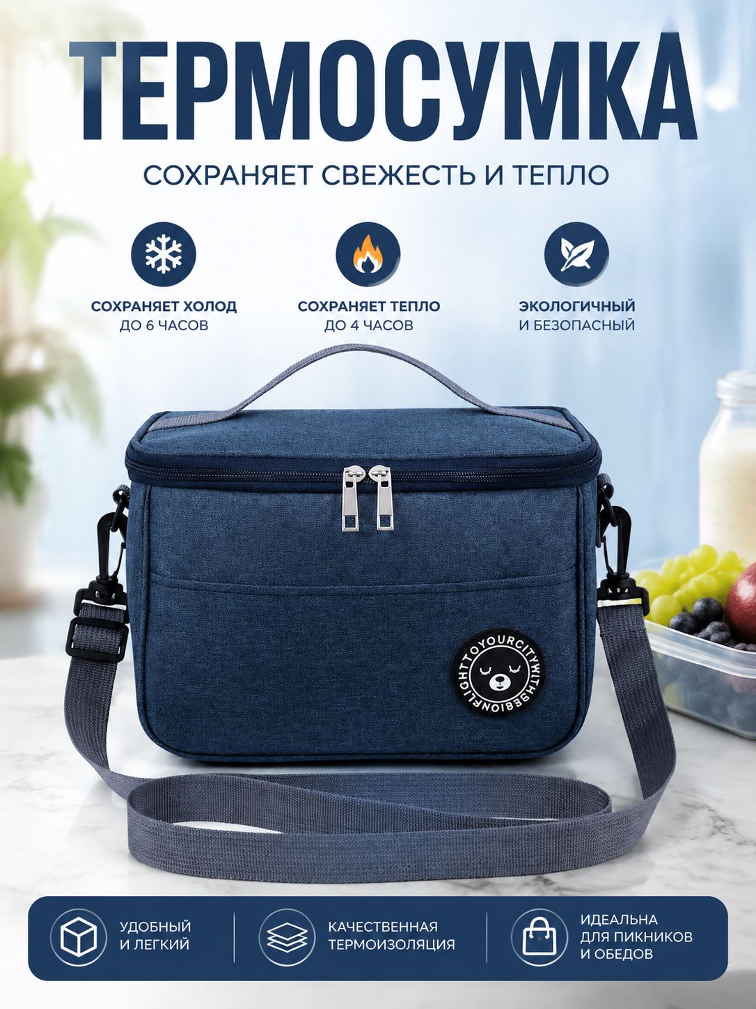 Портативная термосумка для ланча