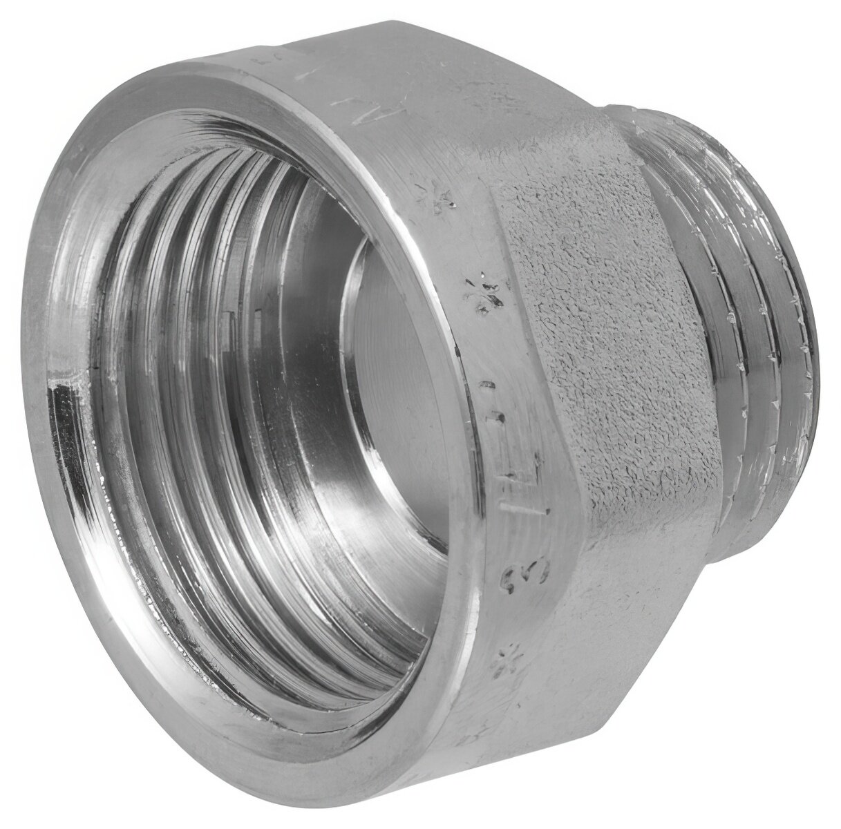 Переходник MPF 3/4"х1/2" ВР/НР с ребордой латунь резьба