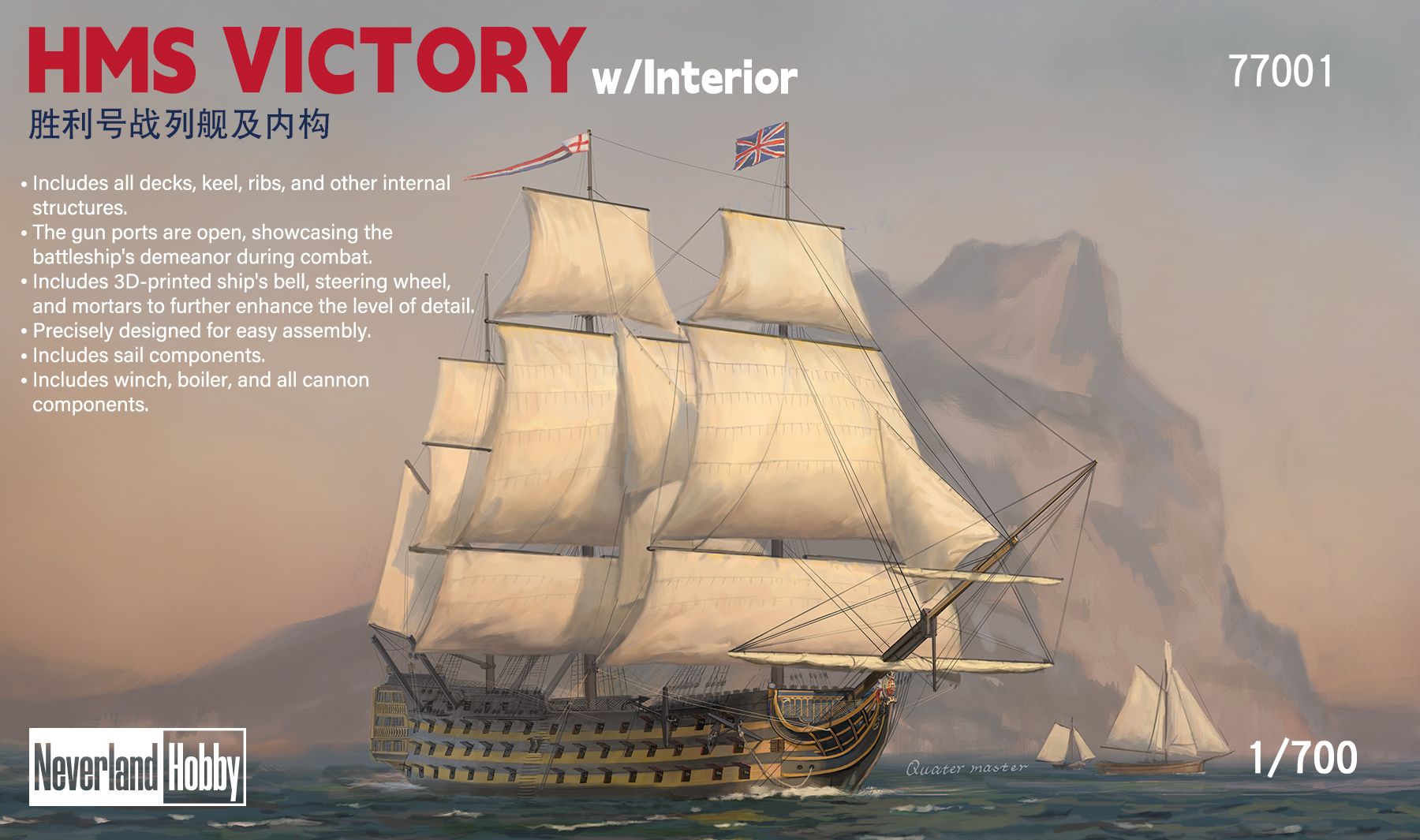 1/700 HMS Victory Линейный корабль Победа Сборка моделей