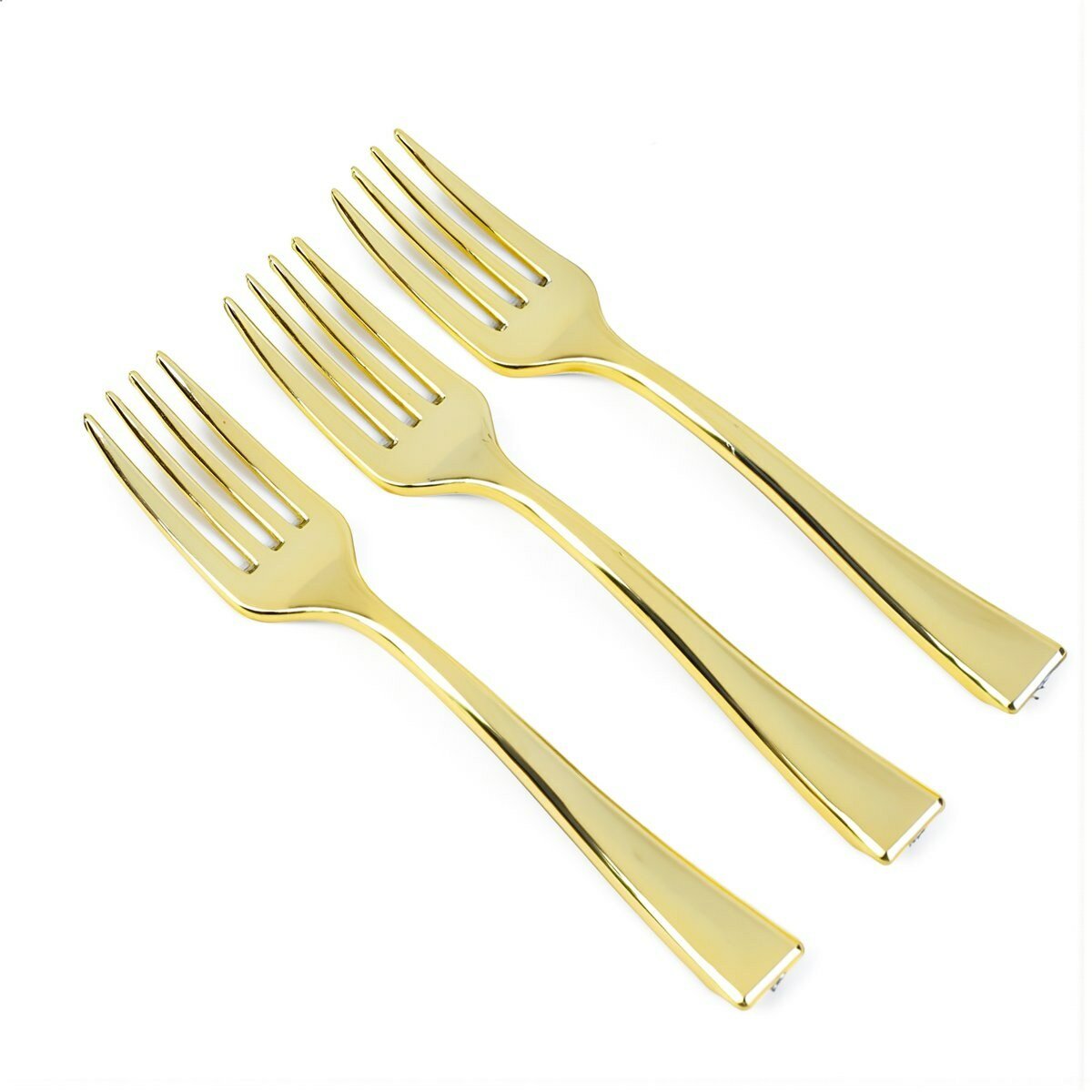 Вилка одноразовая мини пластиковая позолоченная десертная ложка для пудинга набор 24 штуки для фруктов праздничная посуда