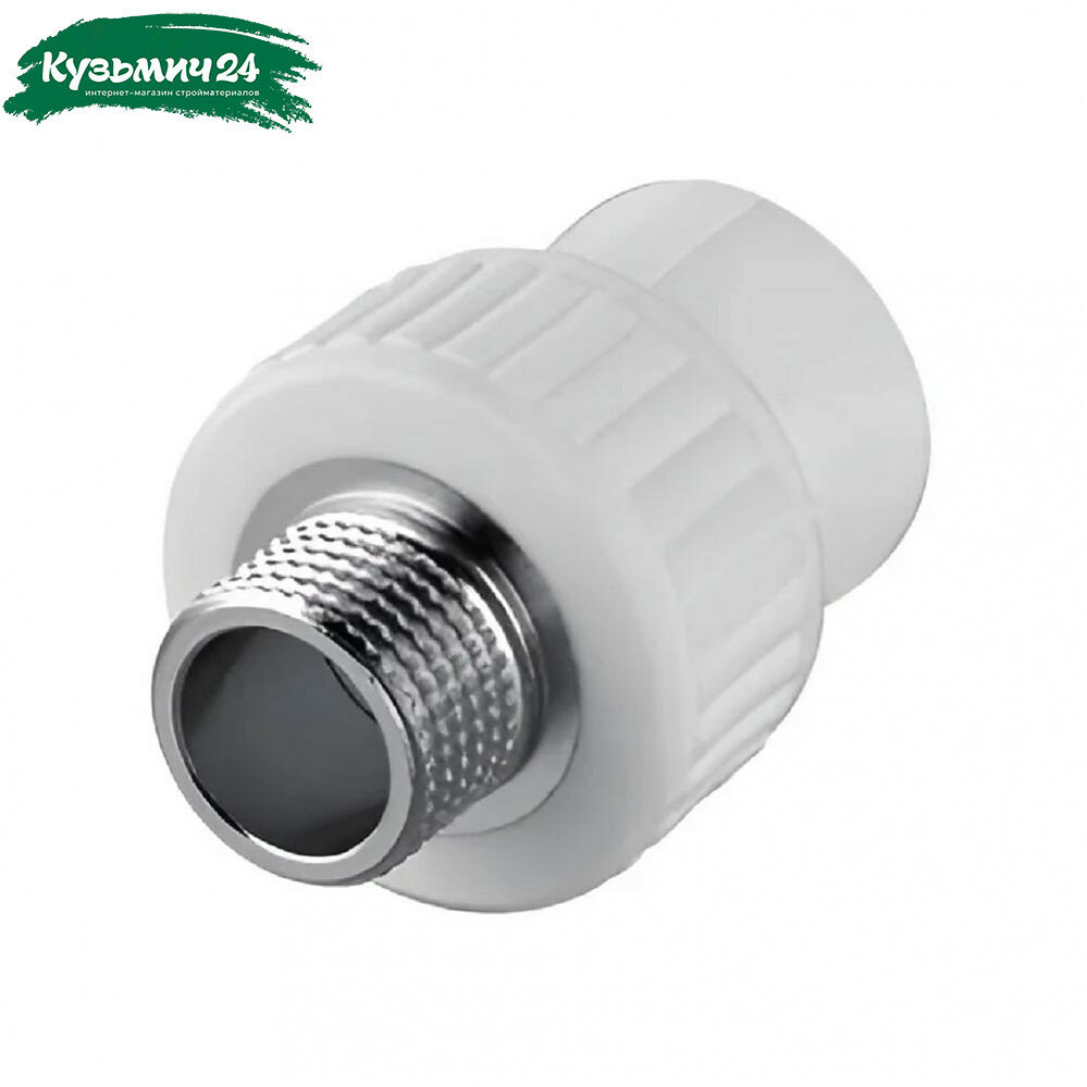 Муфта полипропиленовая Frap F112.2505 PPR 25-3/4" НР, комбинированная, белая
