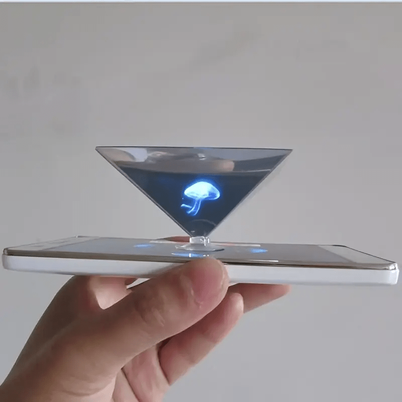 Голографическая пирамида 3D для смартфона, устройство для проекции на 360 градусов, мини-набор для физических и оптических экспериментов, 2 шт.