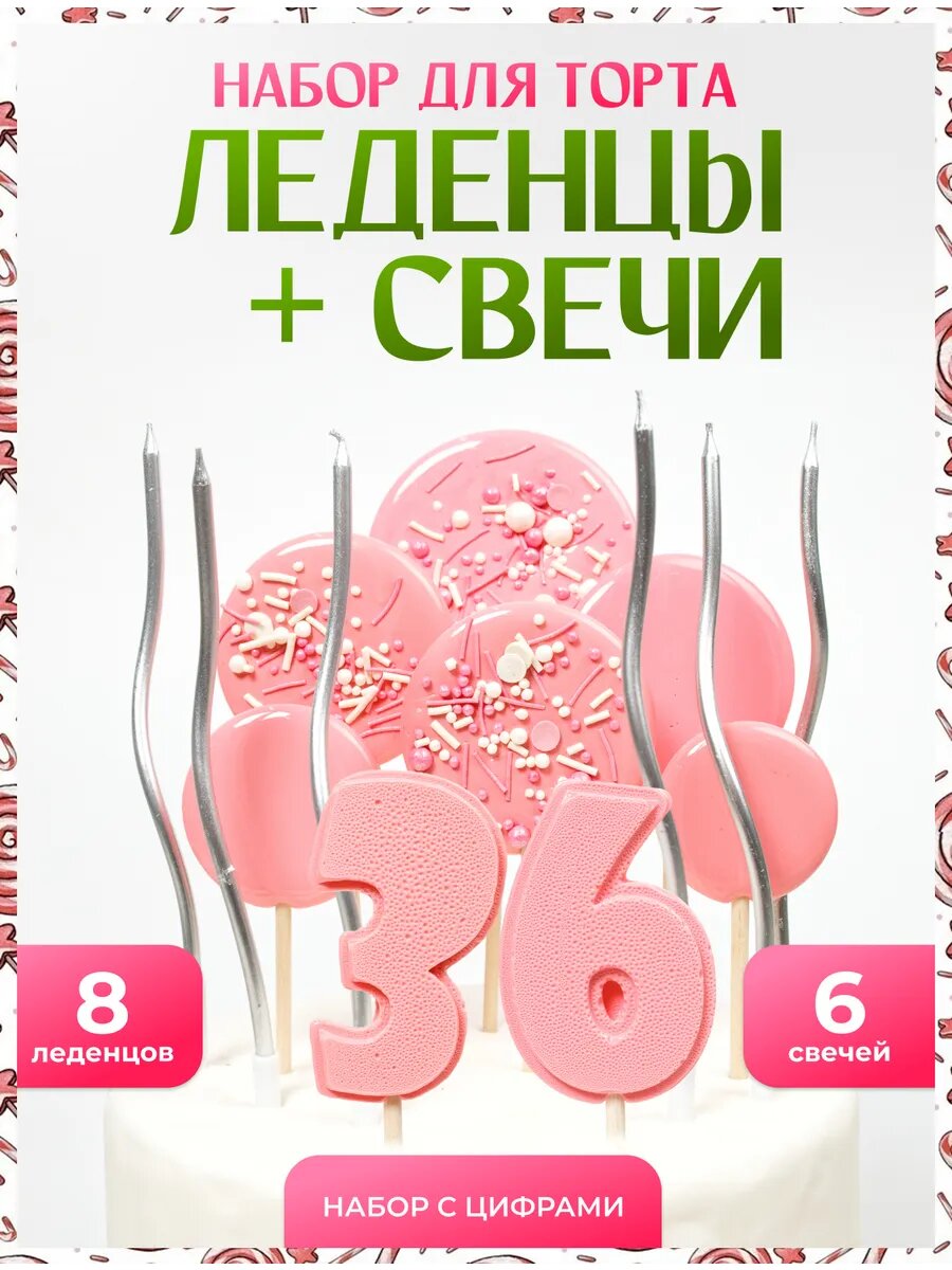Леденцы на торт. Цифра 36