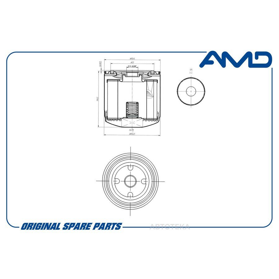 Фильтр масляный 15208-BN30A/AMD. FL288 AMD AMD AMDFL288 NISSAN (Murano II Z51) (2,5 dCi) (-2014) (Pathfinder III R51M) (2,5 dCi) (-2014)