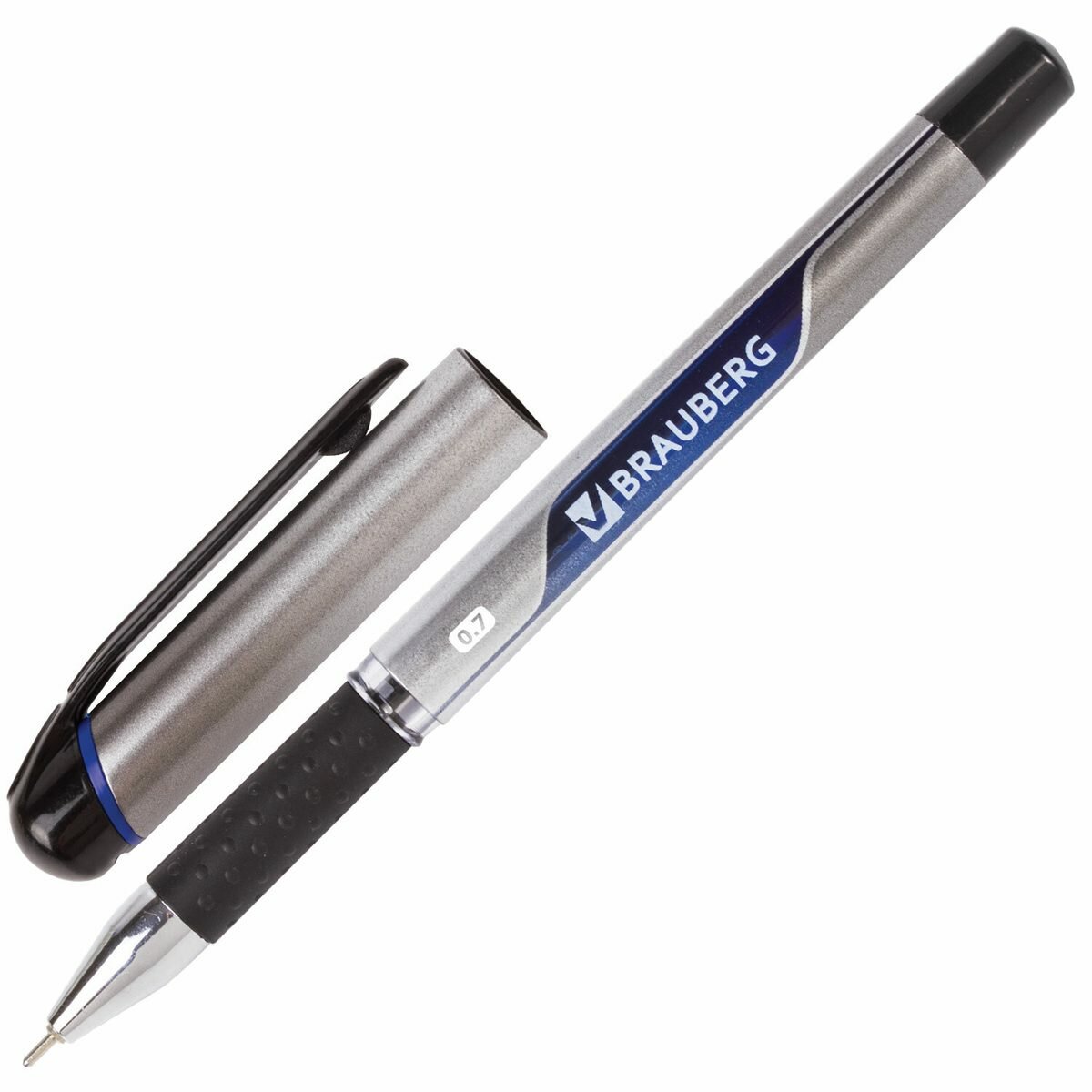 Ручка шариковая Brauberg Signature (0.35мм, синяя, масляная основа, корпус с печатью) (OBP110), 12шт.
