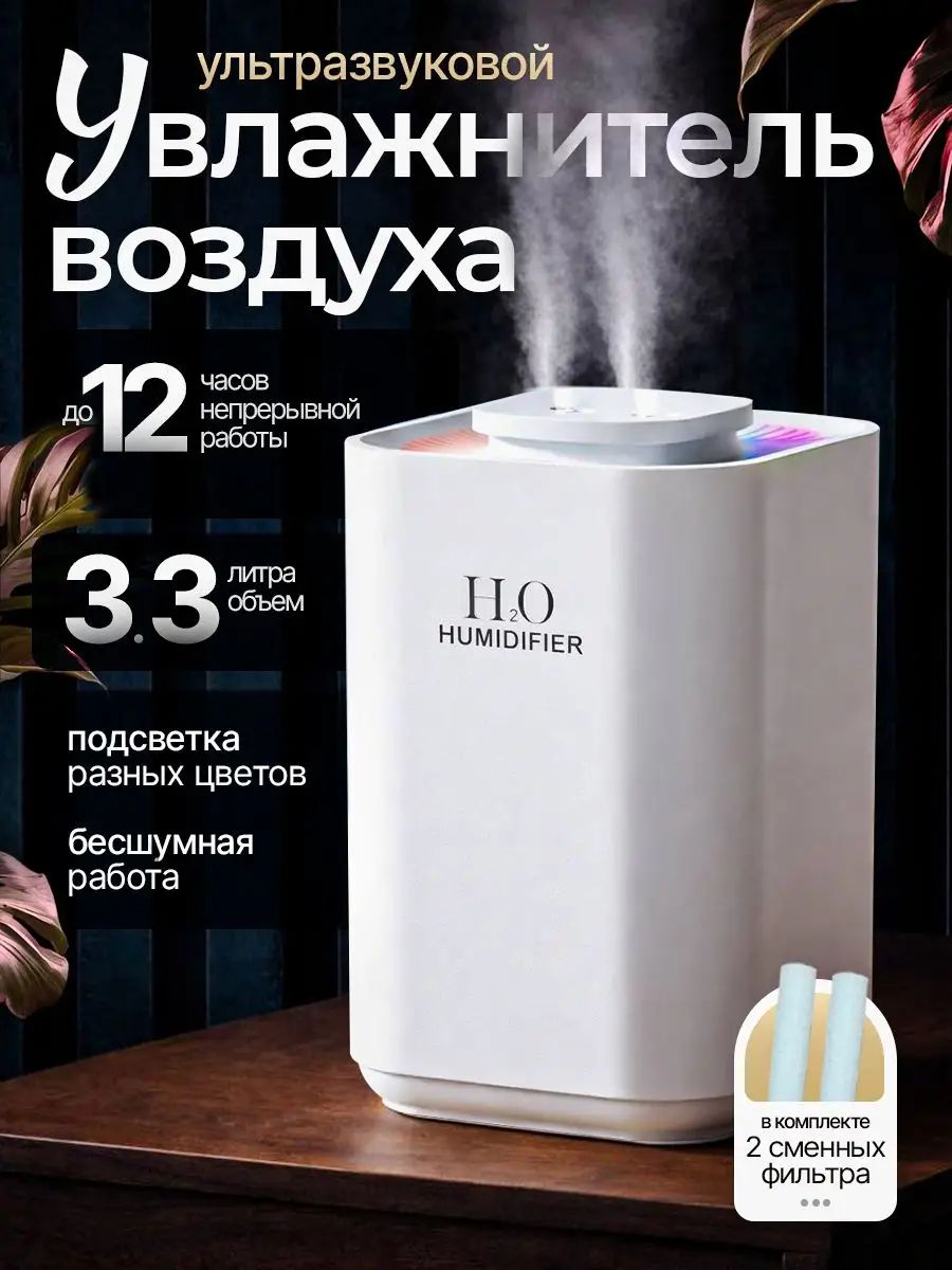 Увлажнитель воздуха ультразвуковой с подсветкой-ml