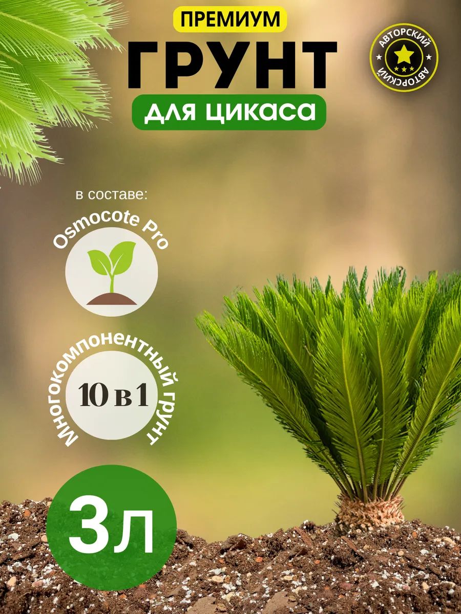 Грунт для Цикаса 3л готовый премиум