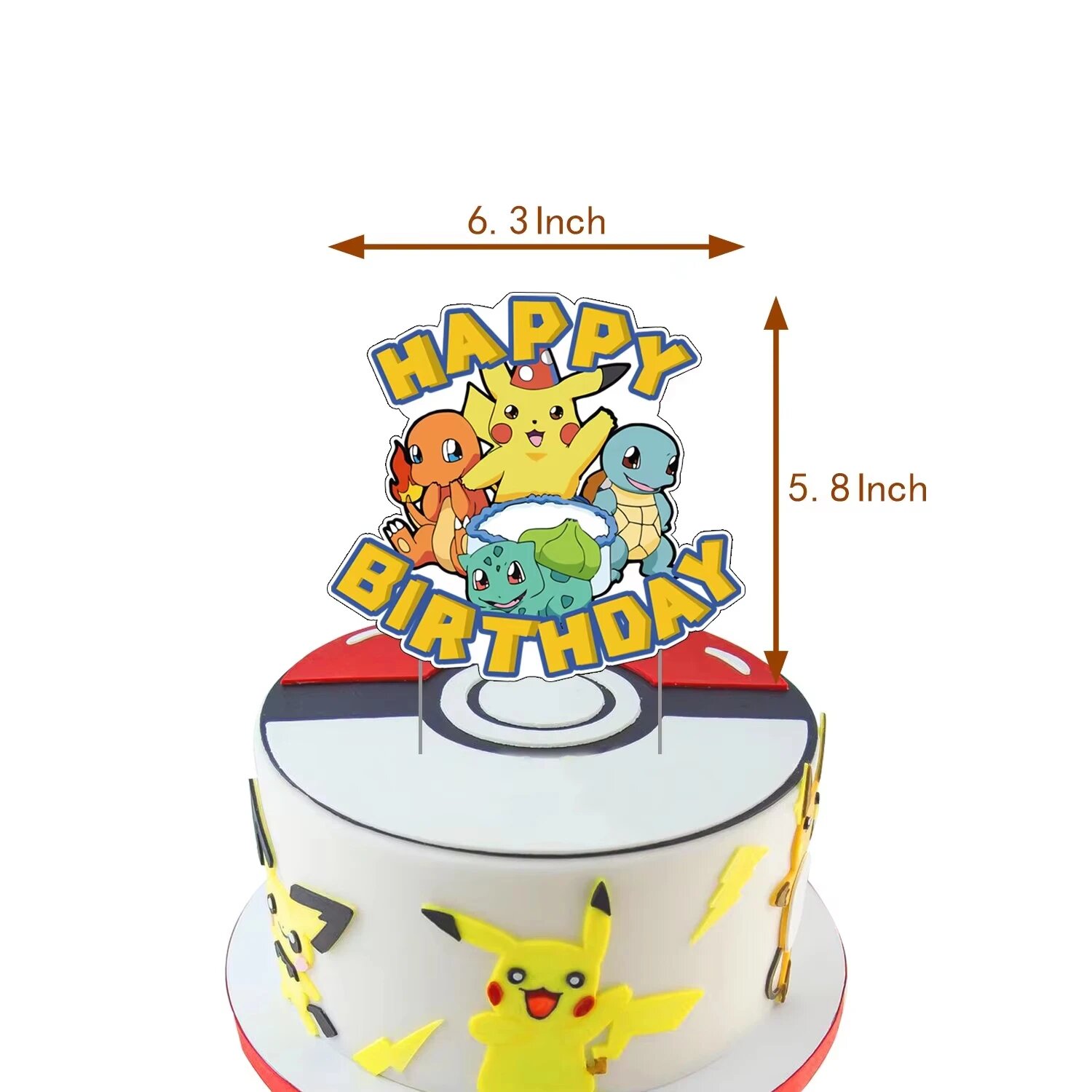 Набор для вечеринки Пикачу Bandai 1pcs cake topper