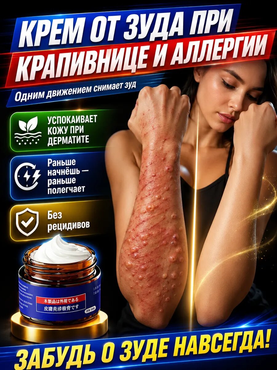 Мазь от аллергии от зуда на коже от крапивницы
