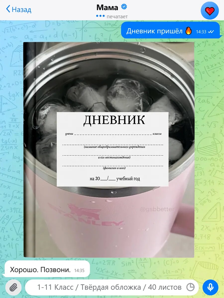 Школьный дневник с принтом y2k pinterest