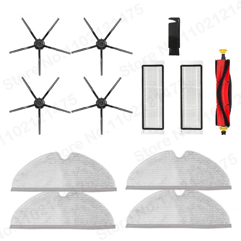 Аксессуары для пылесоса Roborock S5 MAX S50 MAX S55 MAX S6 MAXV Black 12PCS