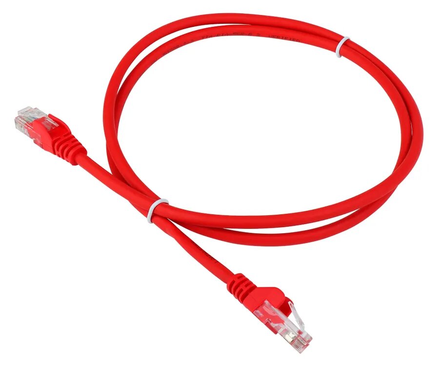 Патч-корд LanMaster вилка RJ-45, вилка RJ-45, кат.5E, LSZH, 3м, красный