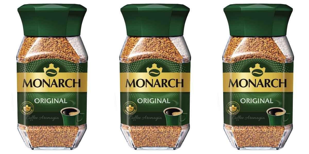 Монарх Кофе растворимый Original 160 г, 3 уп