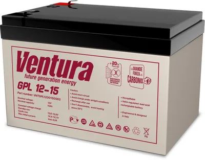 Аккумуляторная батарея для ИБП 12 В/15 Ач, ABS Ventura (GPL 12-15)
