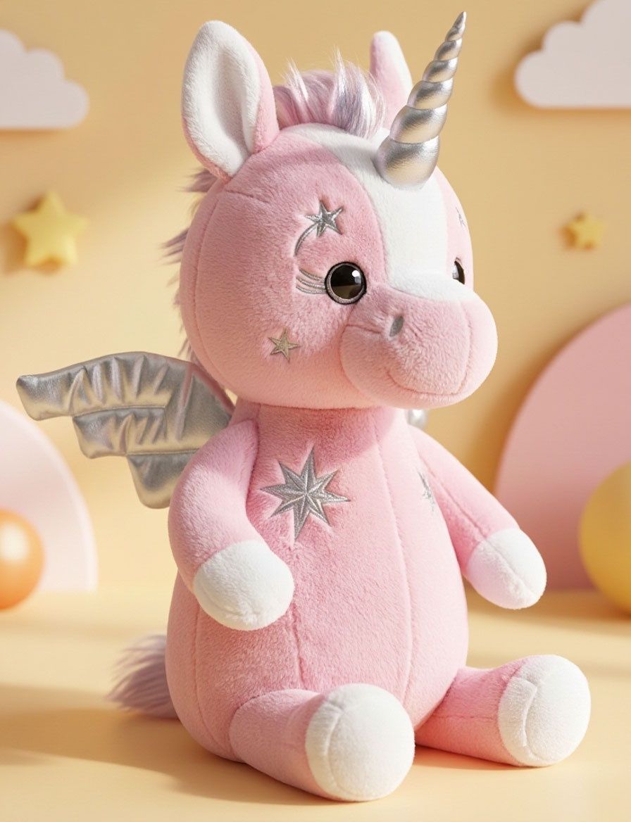 Игрушка мягкая KULT OF TOYS "Единорог Юни", искусственный мех, полиэстер, 30см