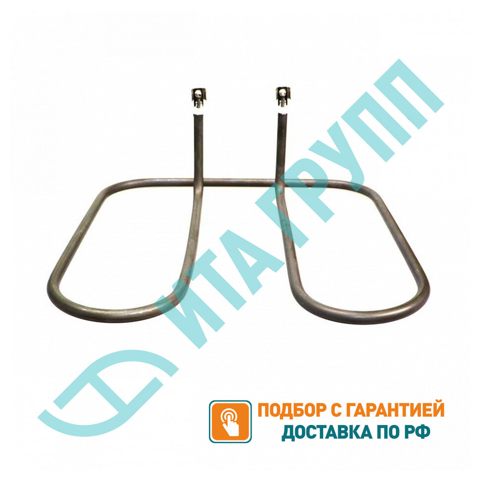ТЭН 1000W для конфорки, нерж, D8мм, 240х244х90мм, клеммы под винт М4, КЭТ-0,09, Abat, 220V, ТК1000