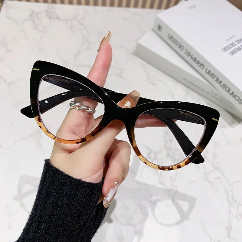 Большие очки для чтения RPXBGUCKARHG +4.0 Black Leopard, +200