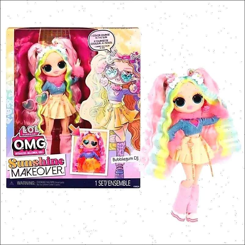 Кукла LOL OMG Sunshine Makeover, цвет меняет на солнце, модная кукла для девочек, подарок