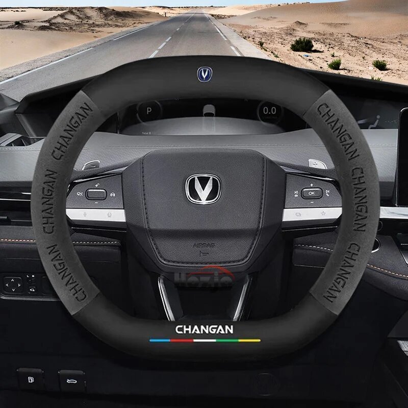 Кожаный чехол на руль автомобиля для Changan UNIK UNIV UNIS CS55 PLUS UNI K V S 2021 2022 2023 2024 2025 2026 аксессуары