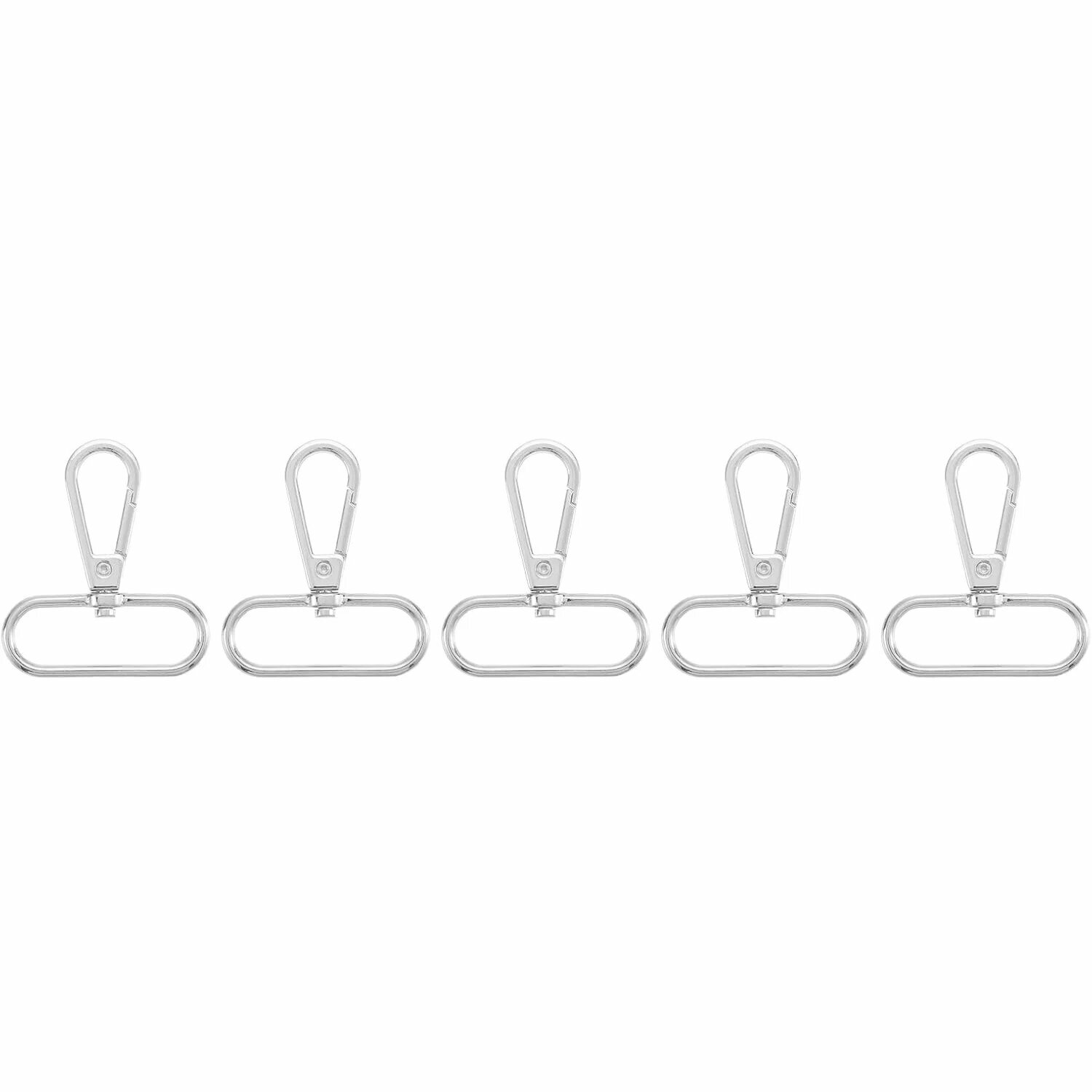 Металлические поворотные карабины TELUNSI 5pcs---32mm, Silver