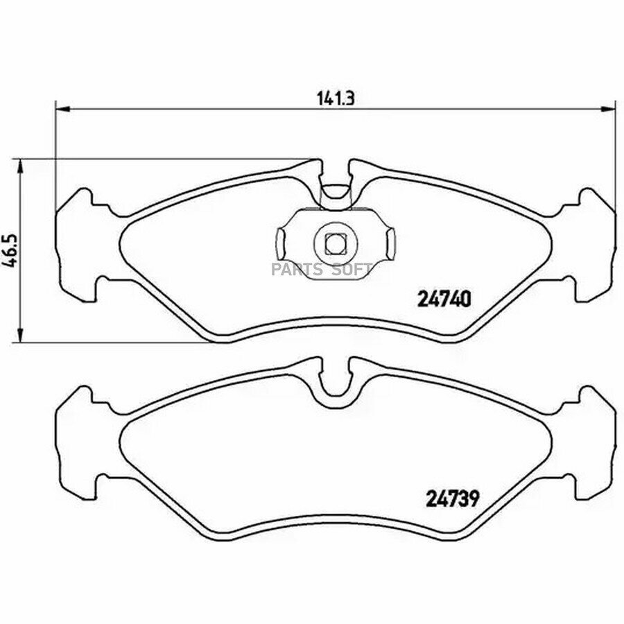 BREMBO P50081 Колодки тормозные дисковые задн. MERCEDES-BENZ SPRINTER 2-t Box (901 902) 01/95-05/06 / MERCEDES-BE ()