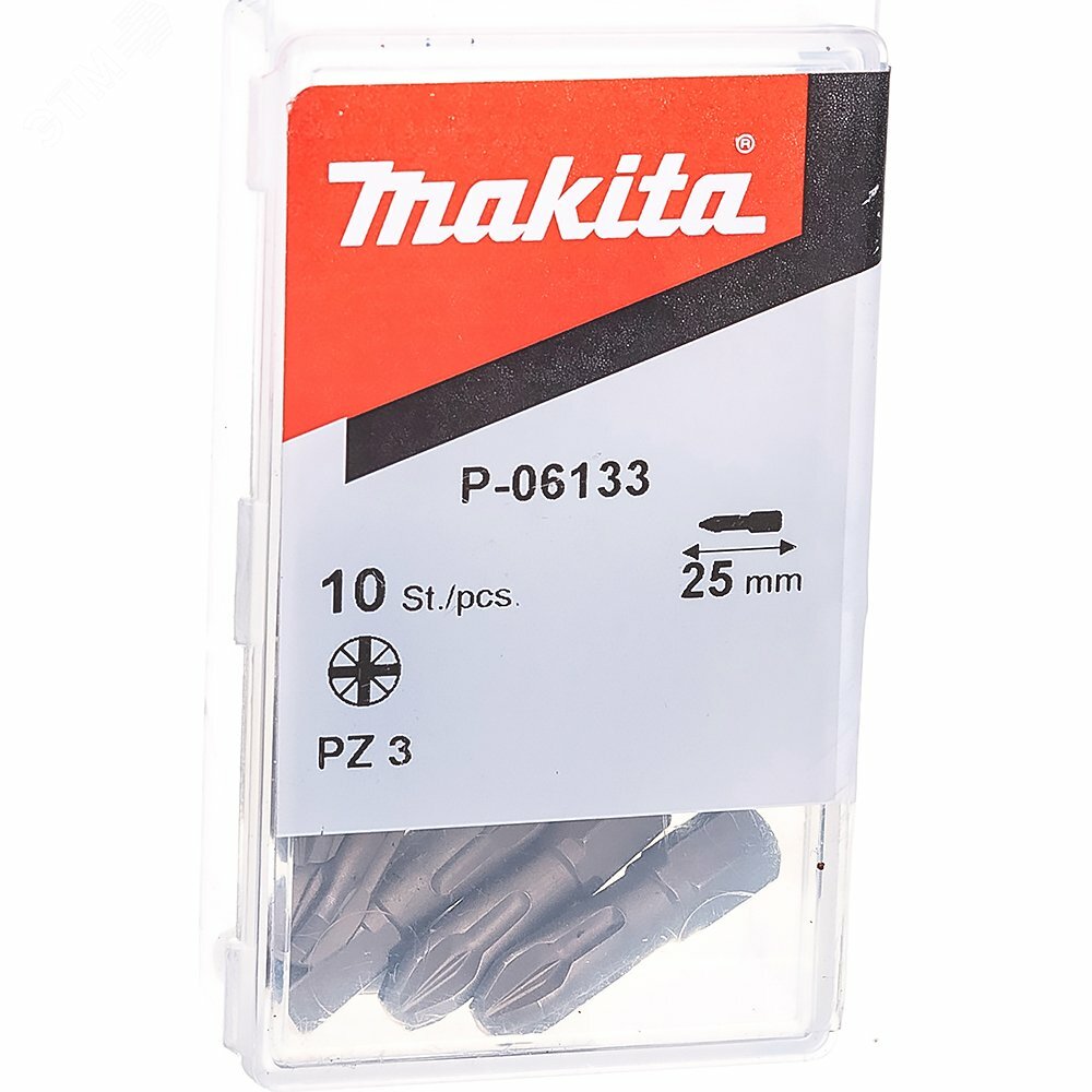Насадки для шуруповёрта Makita PZ3 C-form P-06133, PZ3 25мм, 10шт