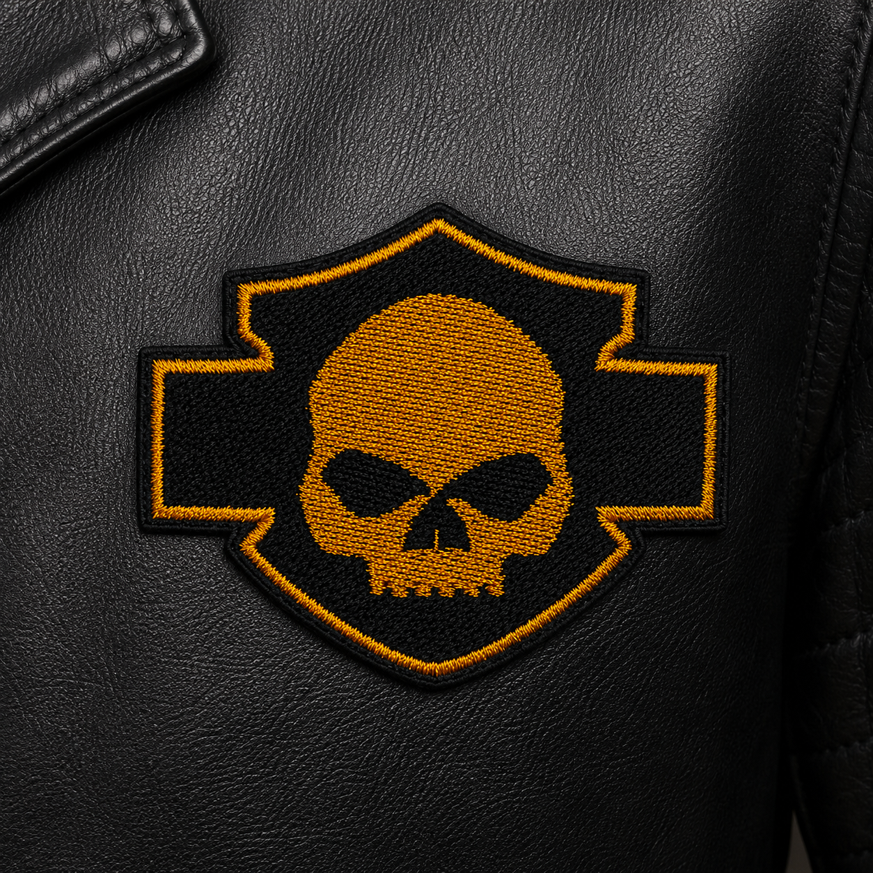 Нашивка, патч, шеврон "Harley Davidson. Череп" 70x50mm PTC257