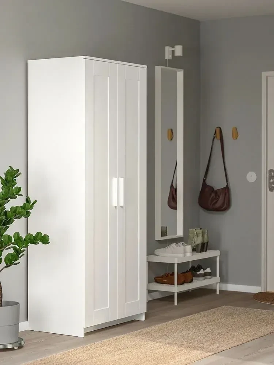 Шкаф платяной, IKEA BRIMNES, 78x50х190, белый
