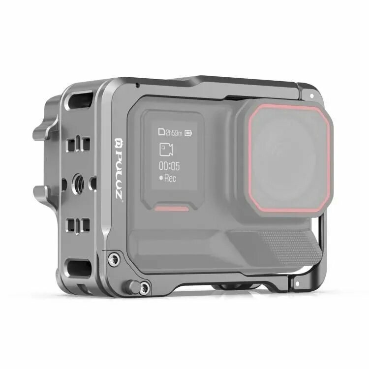 Для INSTA360 ACE PRO 2 PULUZ ALUMINUM сплавов защитной клетки Двойной холодной рамки для корпуса Hold Count (Silver)