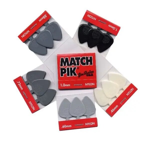 Dunlop Match Pik Nylon 448R100/1 6Pack медиаторы, толщина 1 мм, 1 упаковка - 6 шт.