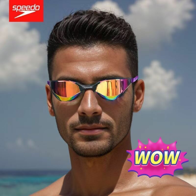 Очки для плавания Speedo Competition, прозрачные линзы, унисекс, для соревнований, пенсики — фото 1