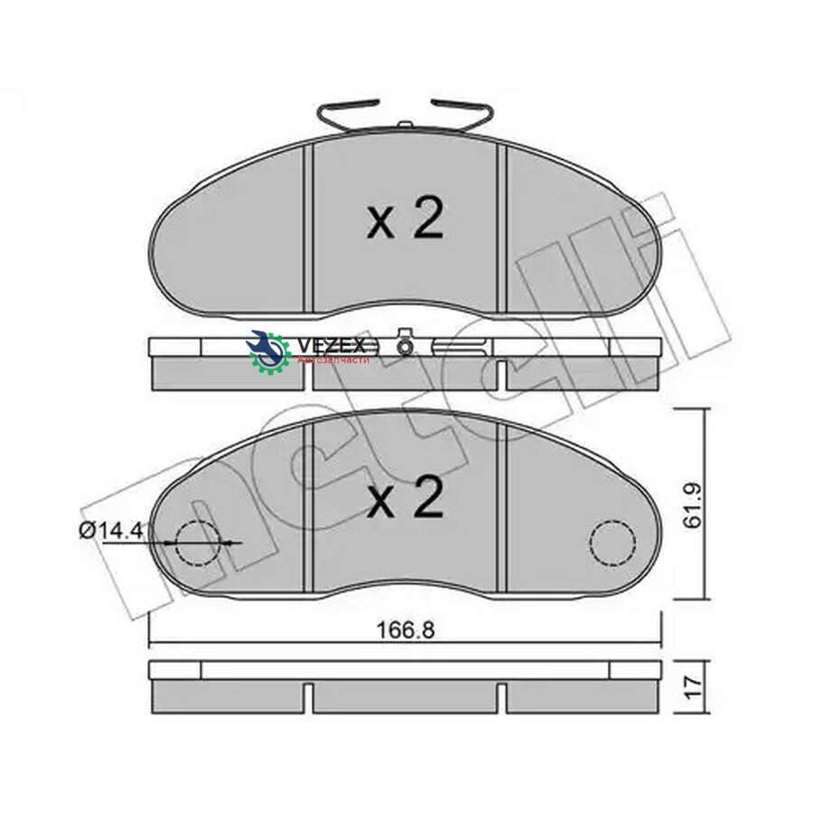 METELLI 22-0111-2 Колодки тормозные