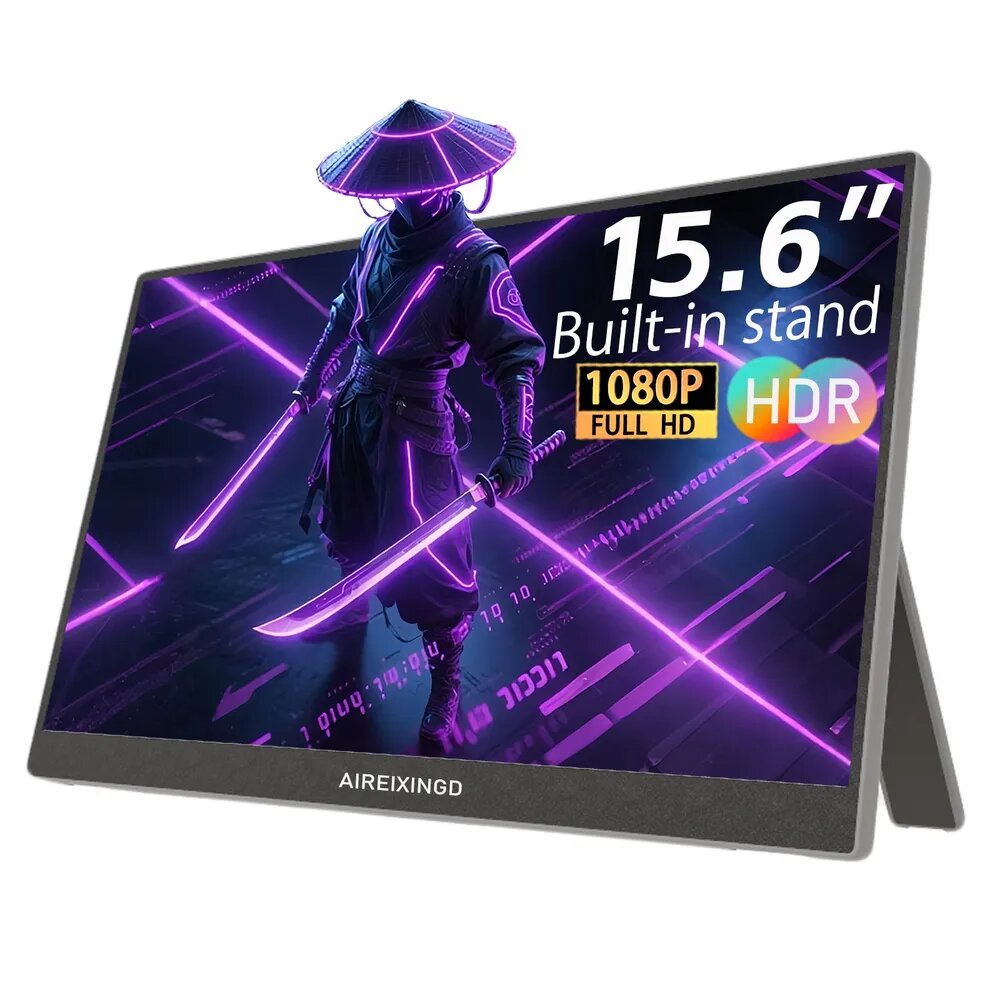 AIREIXINGD 15.6" Монитор 15.6inch монитор 60HZ (15.6" Монитор 60HZ), IPS, 1920x1080, 60 Гц, светло-синий