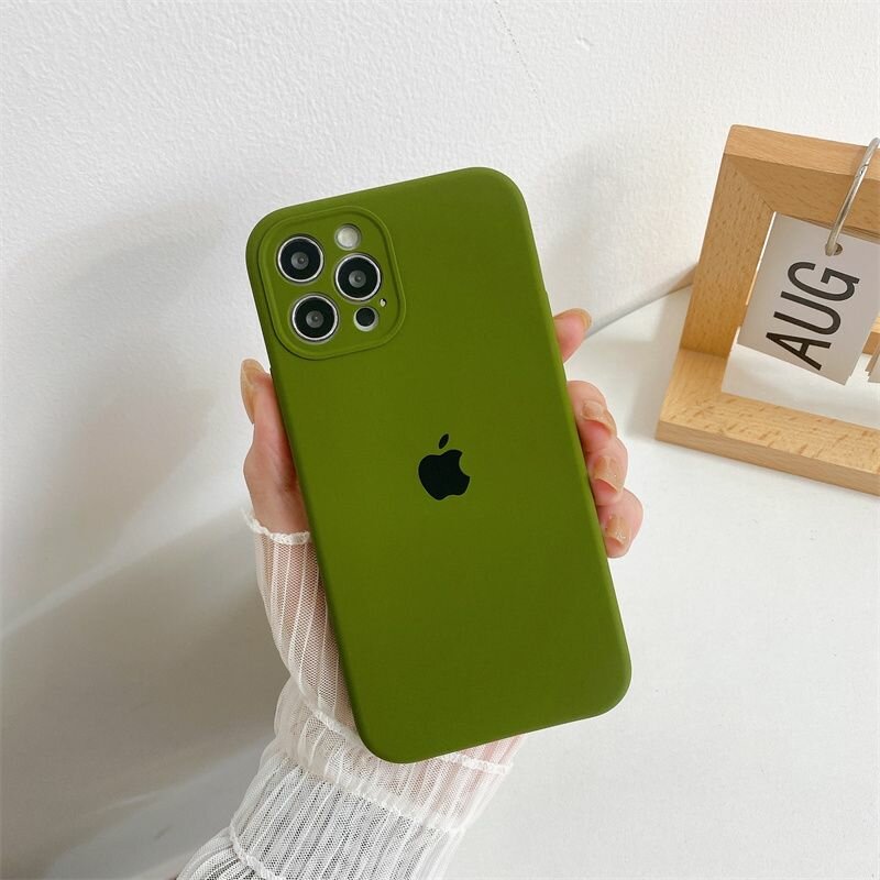 Чехол для iPhone 14 Pro Max с полным покрытием, чехол для Apple 15 Pro, жидкий силикон 13, ударопрочный 12, мягкий чехол 16