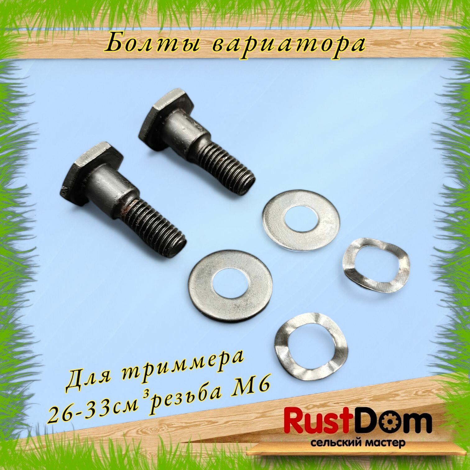 Болты сцепления / вариатора для триммера 26-33см3 (резьба М6) комплект 2 штуки
