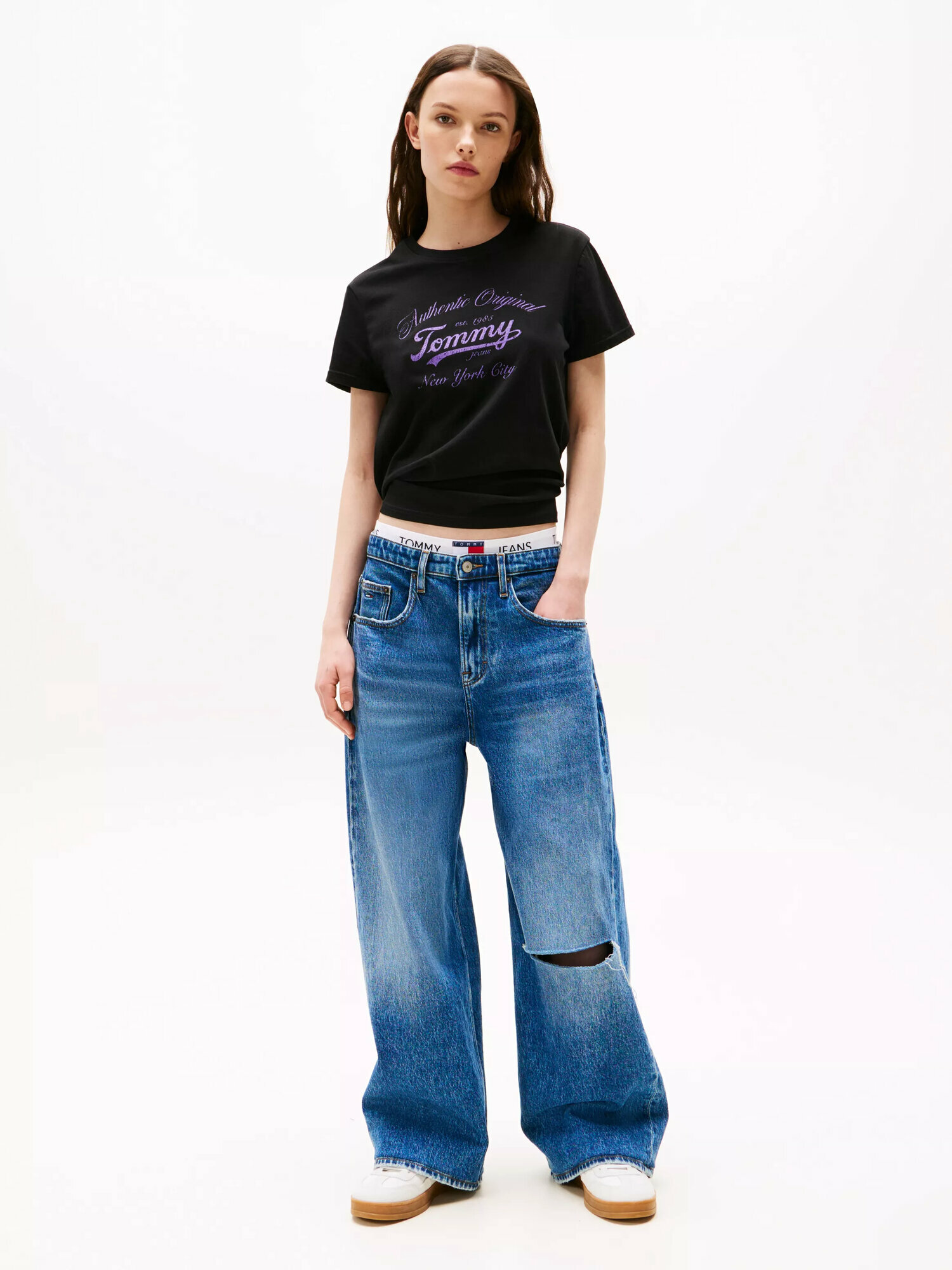 Футболка Tommy Jeans, размер M, черный — фото 1