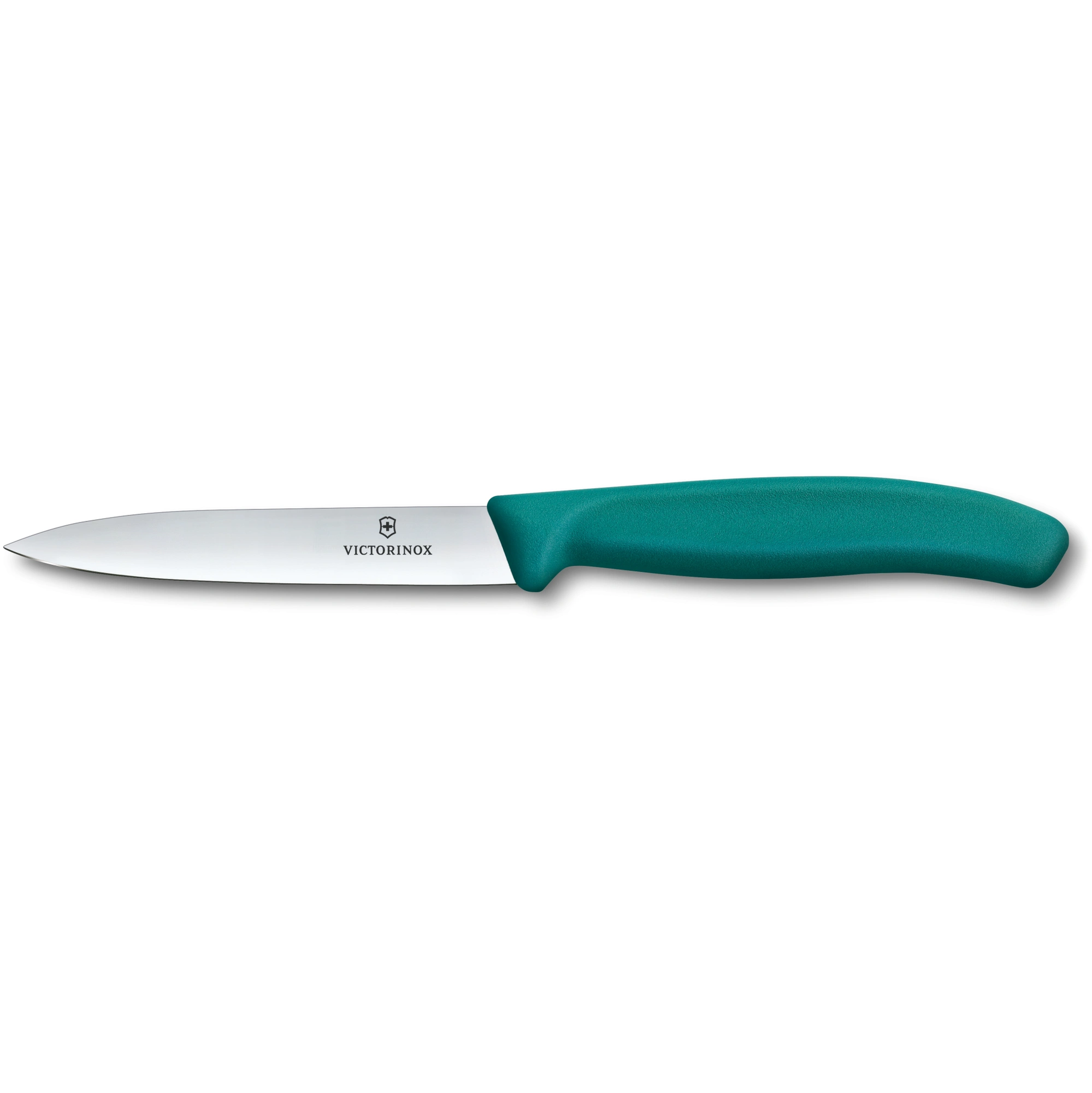 Нож кухонный Victorinox Swiss Classic (6.7704. C1) стальной универсальный для чистки овощей и фруктов лезв.100мм прямая заточка зеленый