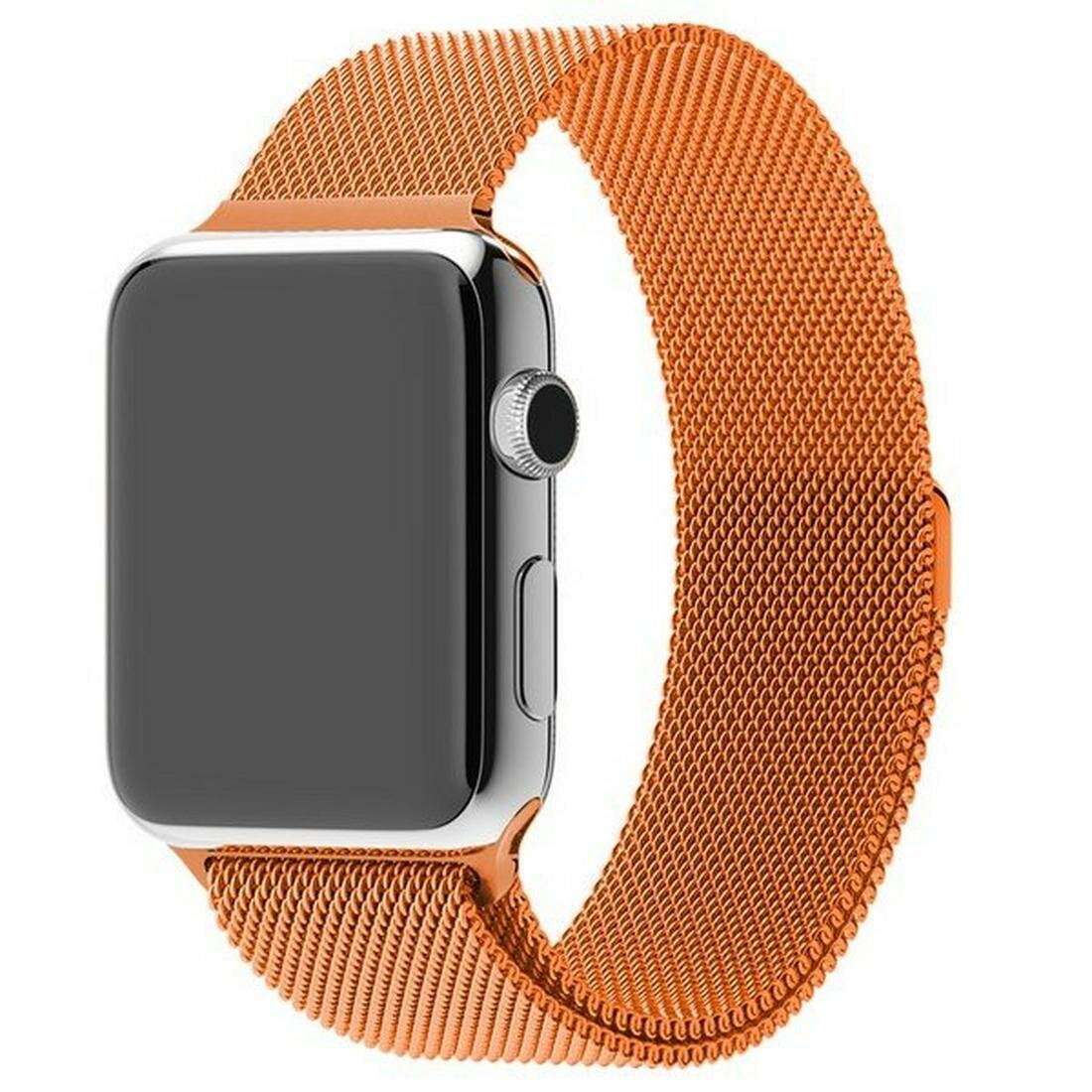 Ремешок Krutoff Milanese для Apple Watch 42/44mm (orange) G4