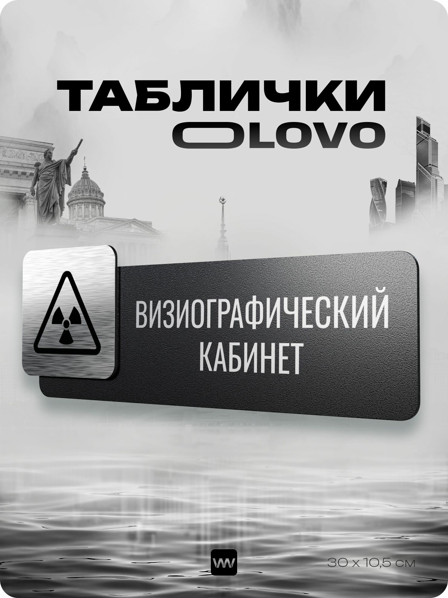 Табличка "Визиографический кабинет" на дверь, стену, для больницы, клиники, OLOVO/олово SLV, Айдентика Технолоджи