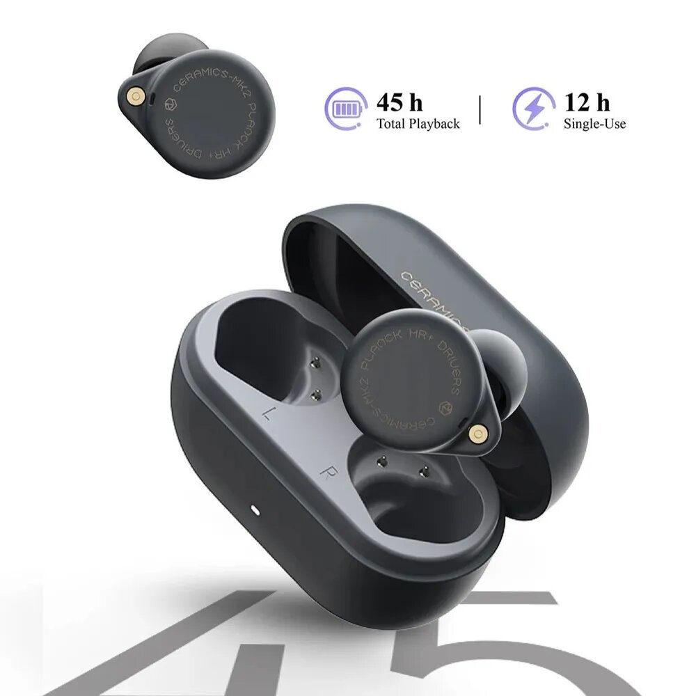 Roseselsa Наушники беспроводные с микрофоном, Bluetooth, USB Type-C, черно-серый