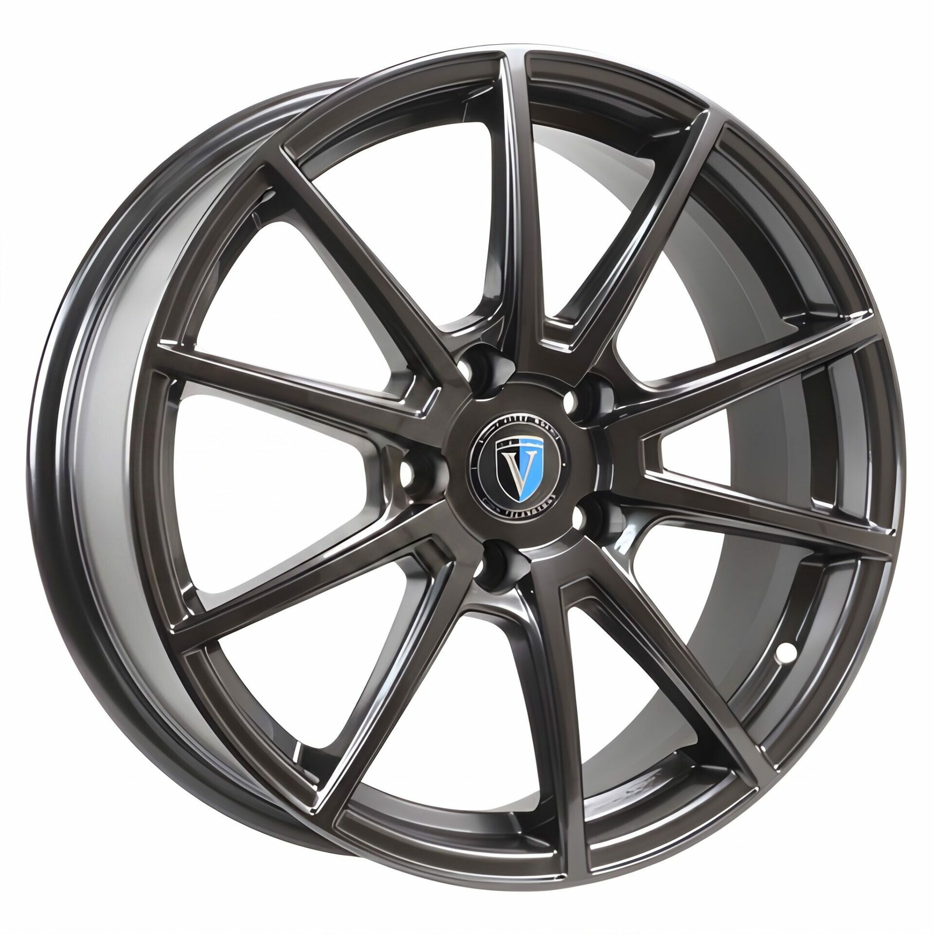 Литой колесный диск VENTI 1704 V 7R17 5*114,3 ET40 d66,1 Алмаз серый BMG