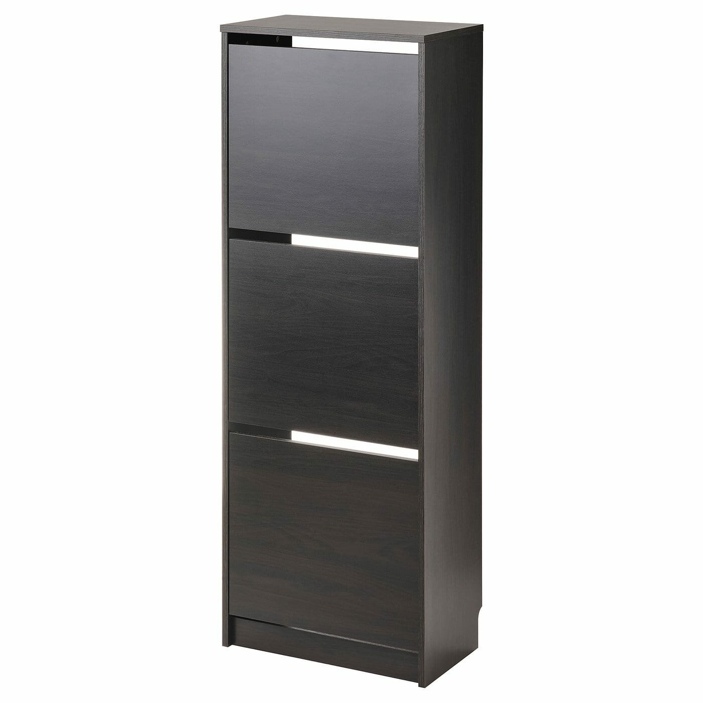 Обувница ikea bissa, черно-коричневый, 49x28x135 см 605.302.09