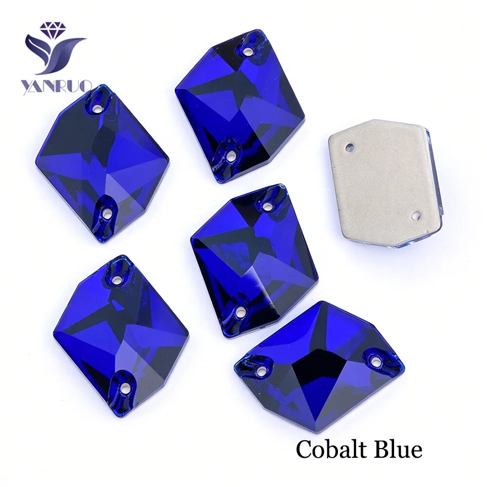 Стразы YANRUO 3265, 13x17мм, темно-синий, 48шт