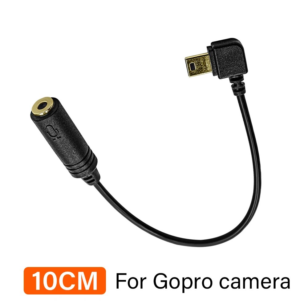 Микрофон Gopro Hero3 + 4, 3,5 мм, мини-USB, внешний микрофон, аудиоадаптер, кабель для передачи, провод для экшн-камеры GoPro 3+